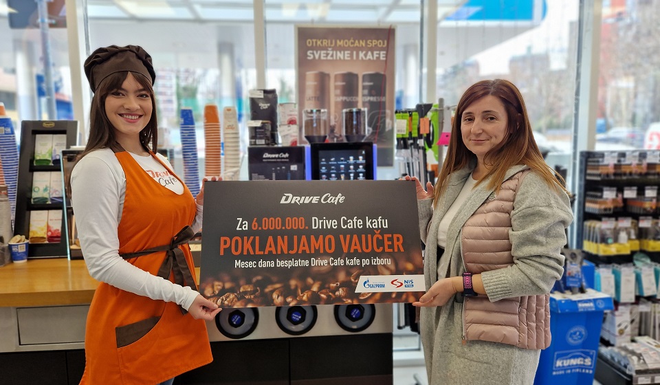 Poslužena šest milionita šoljica Drive Cafe kafe u ovoj godini! - NIS